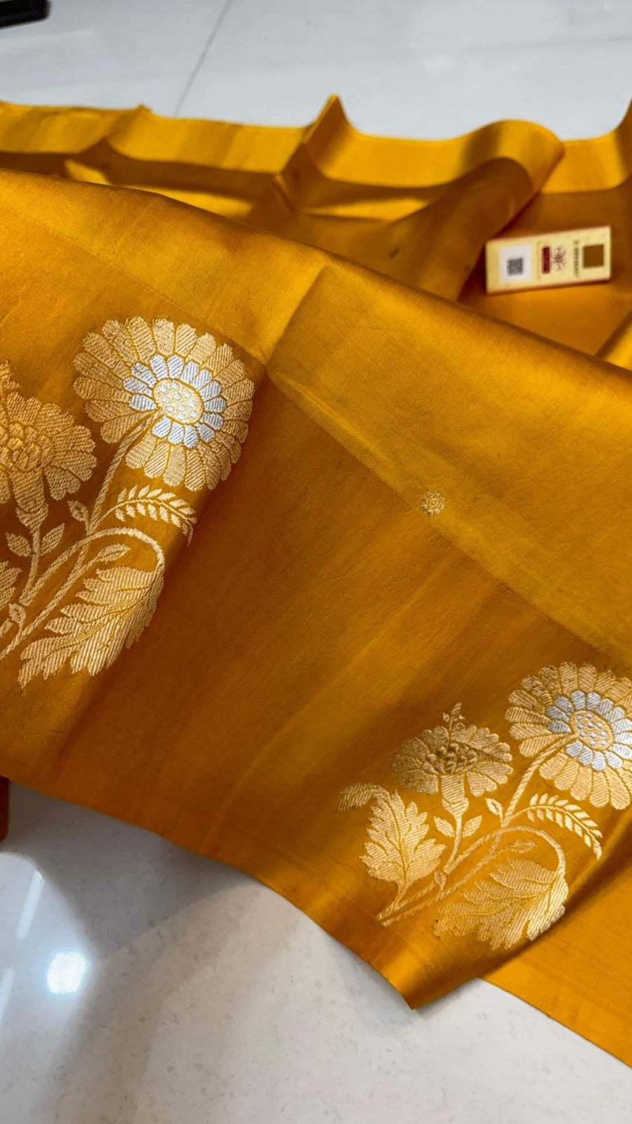 Banarasi Mango Silk Saree-BMNGYL01 – Aarvi's